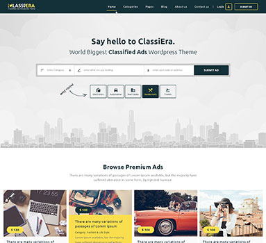 Classiera Classified Ads WordPress Theme